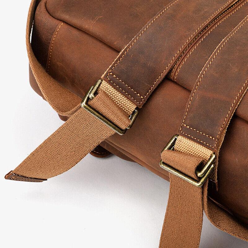 Genuine Leather Travel Office Laptop Backpack – Boho Living Room