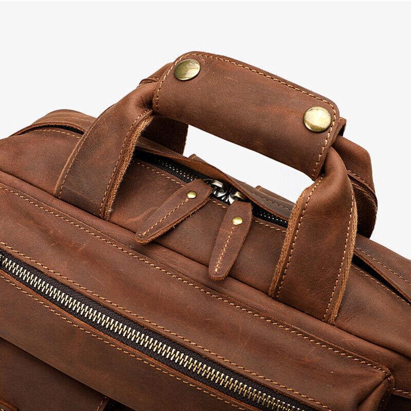 Genuine Leather Travel Office Laptop Backpack – Boho Living Room