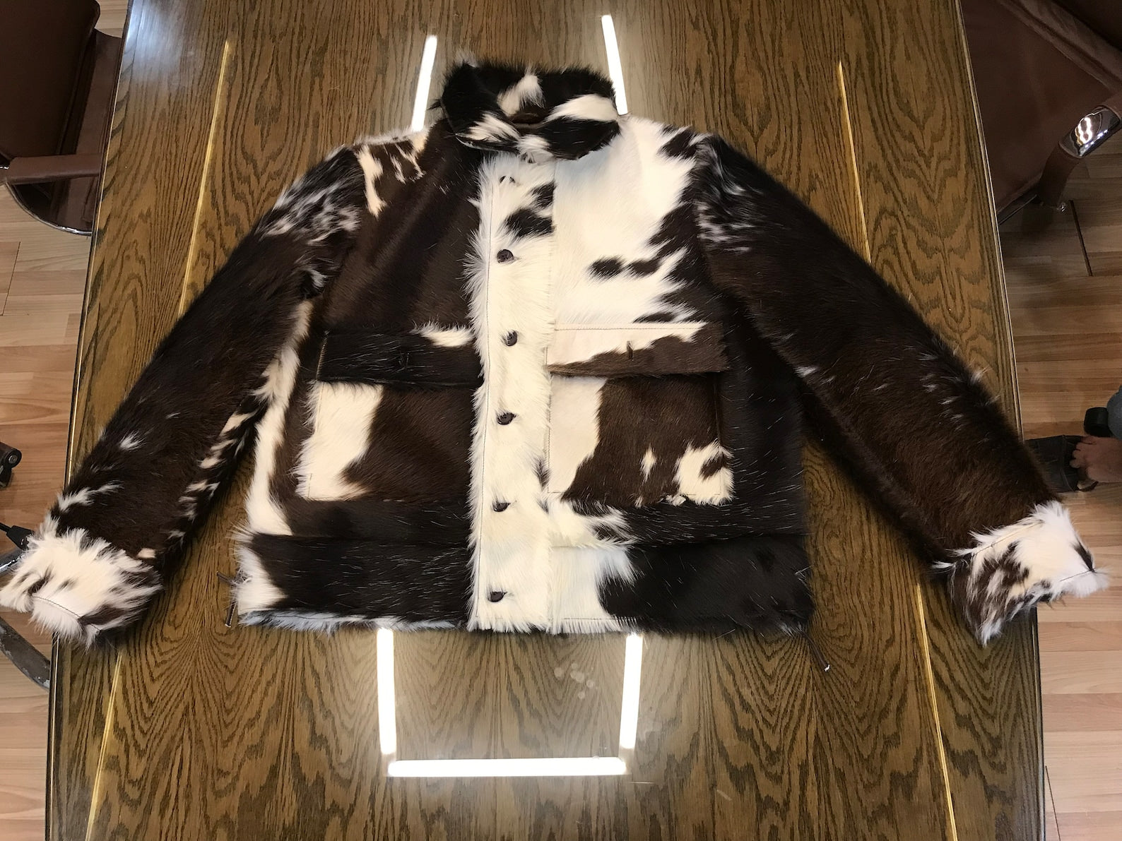 Spotted Cowhide Skin Jacket – Boho Living Room
