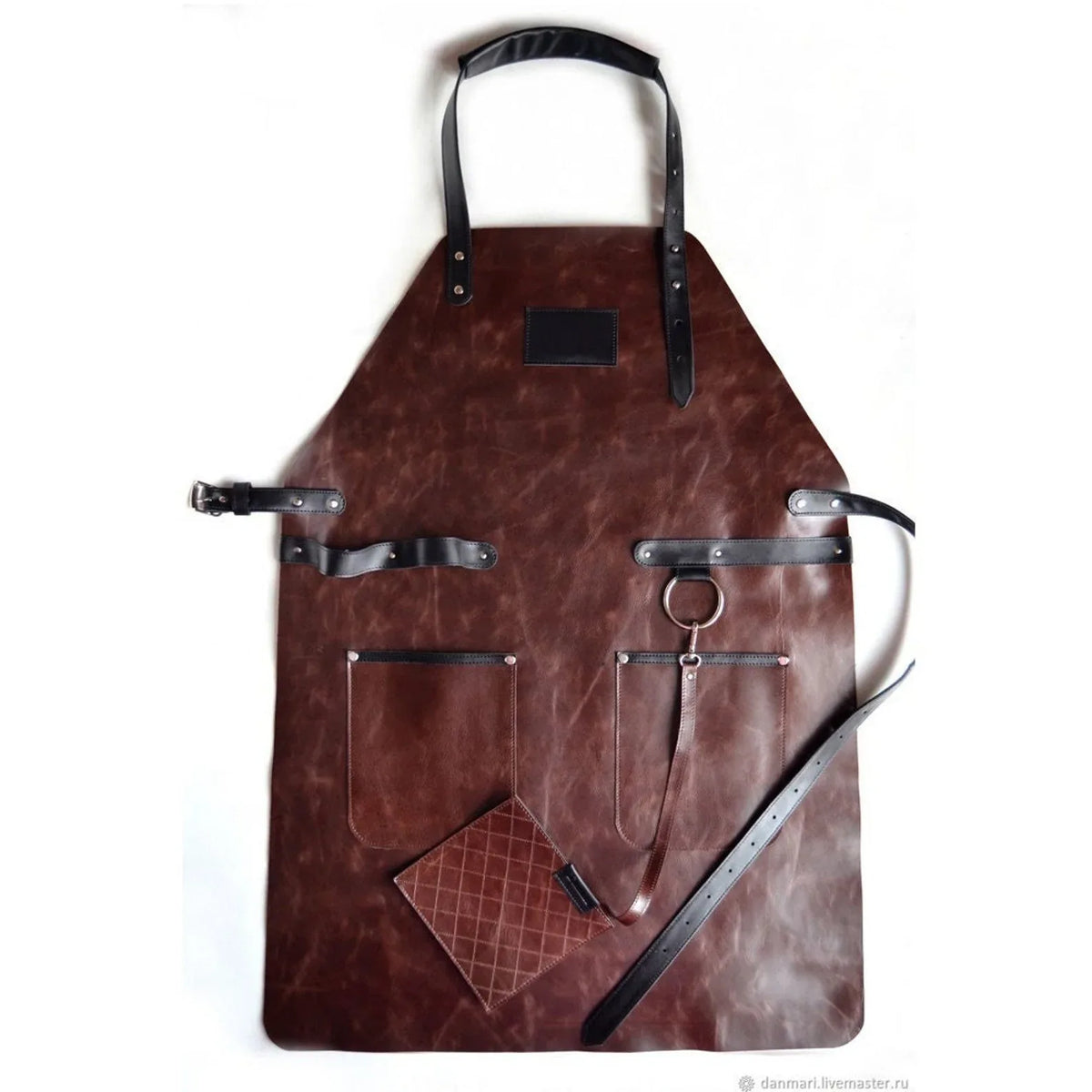 Classic Leather Barber Barista Apron – Boho Living Room
