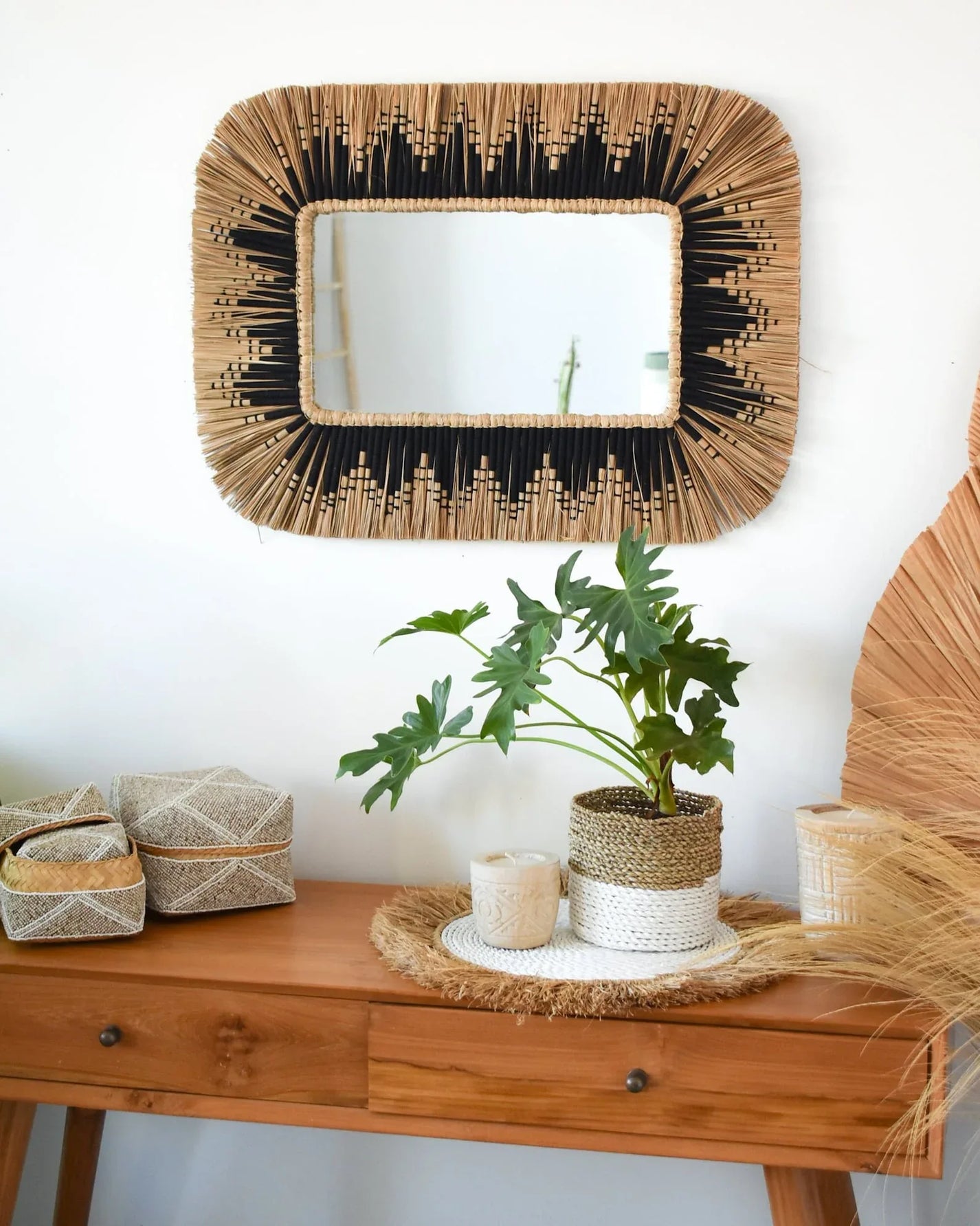 Accent Wall Boho Wall Statement Mirror – Boho Living Room
