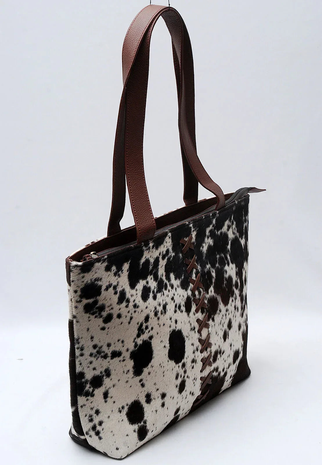 Genuine Spotted Cowhide Shoulder Purse – Boho Living Room