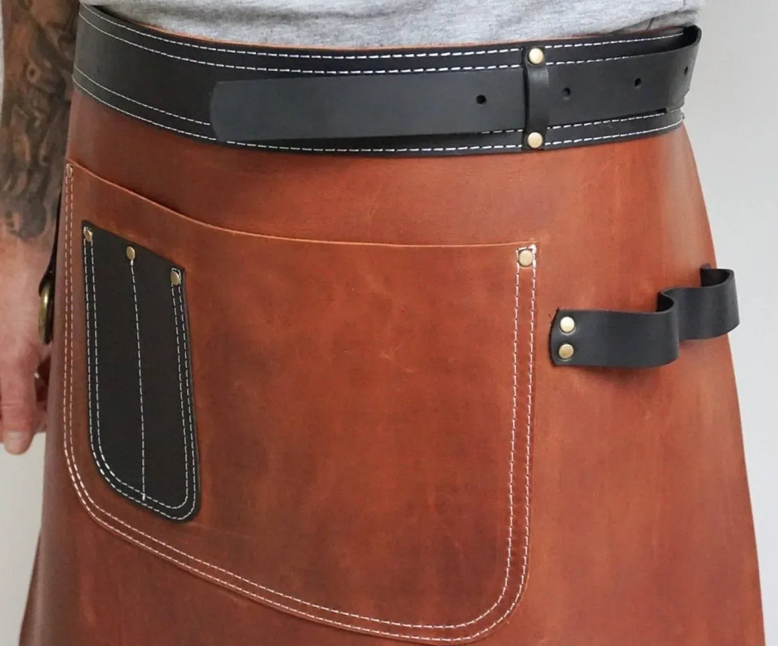 Leather Half Apron Waist Down – Boho Living Room