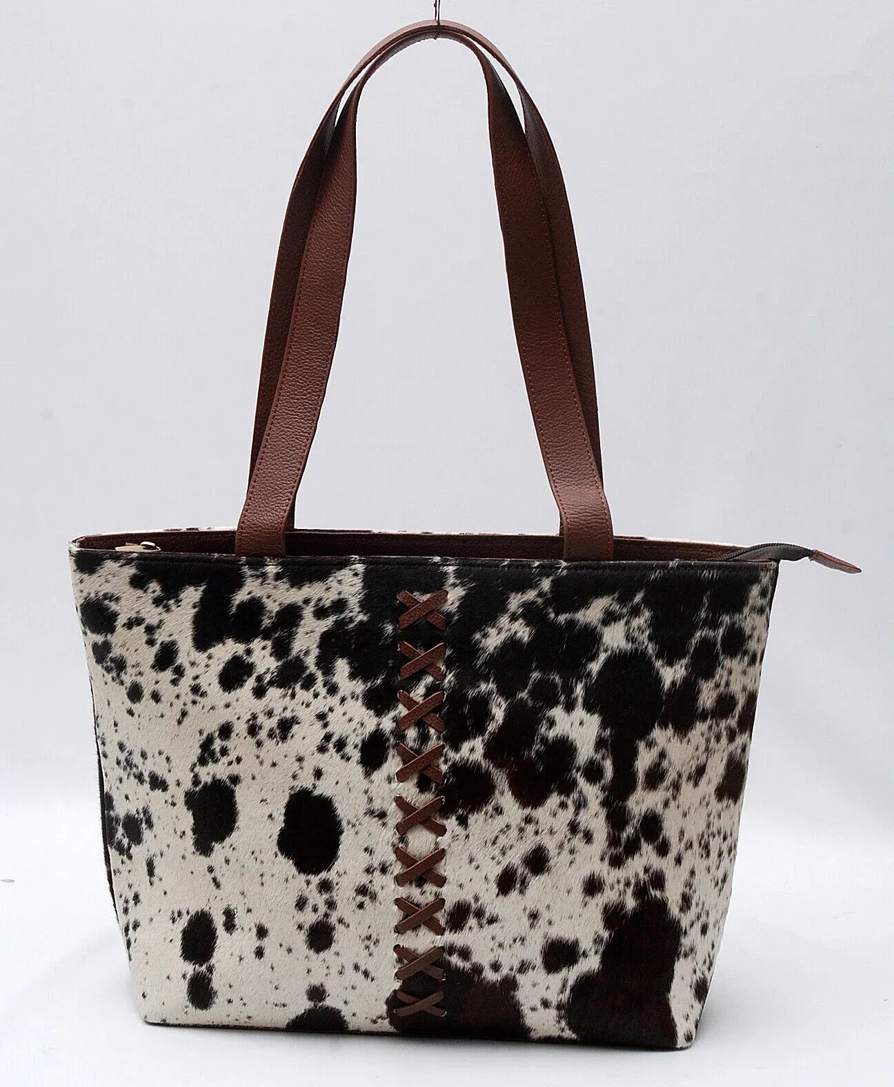 Genuine Spotted Cowhide Shoulder Purse – Boho Living Room