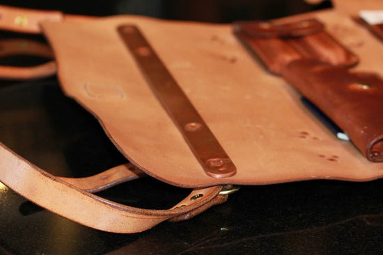 Real Leather Chef Knife Tools Holder – Boho Living Room