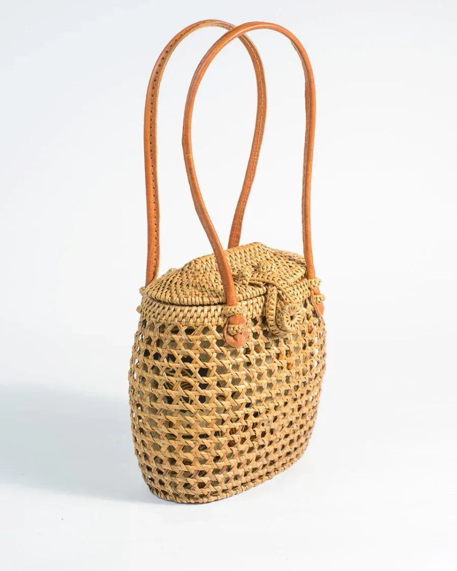 Bali Rattan Round handbag – Boho Living Room