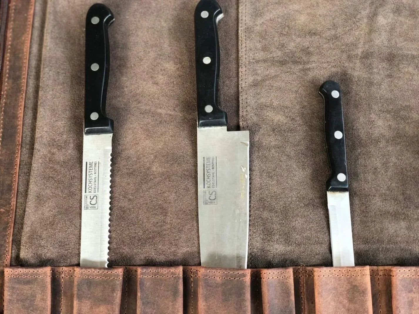 knife roll real leather – Boho Living Room