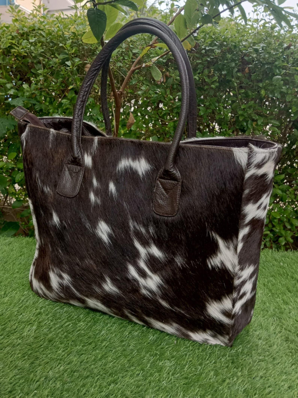 Natural Unique Cowhide Purses – Boho Living Room