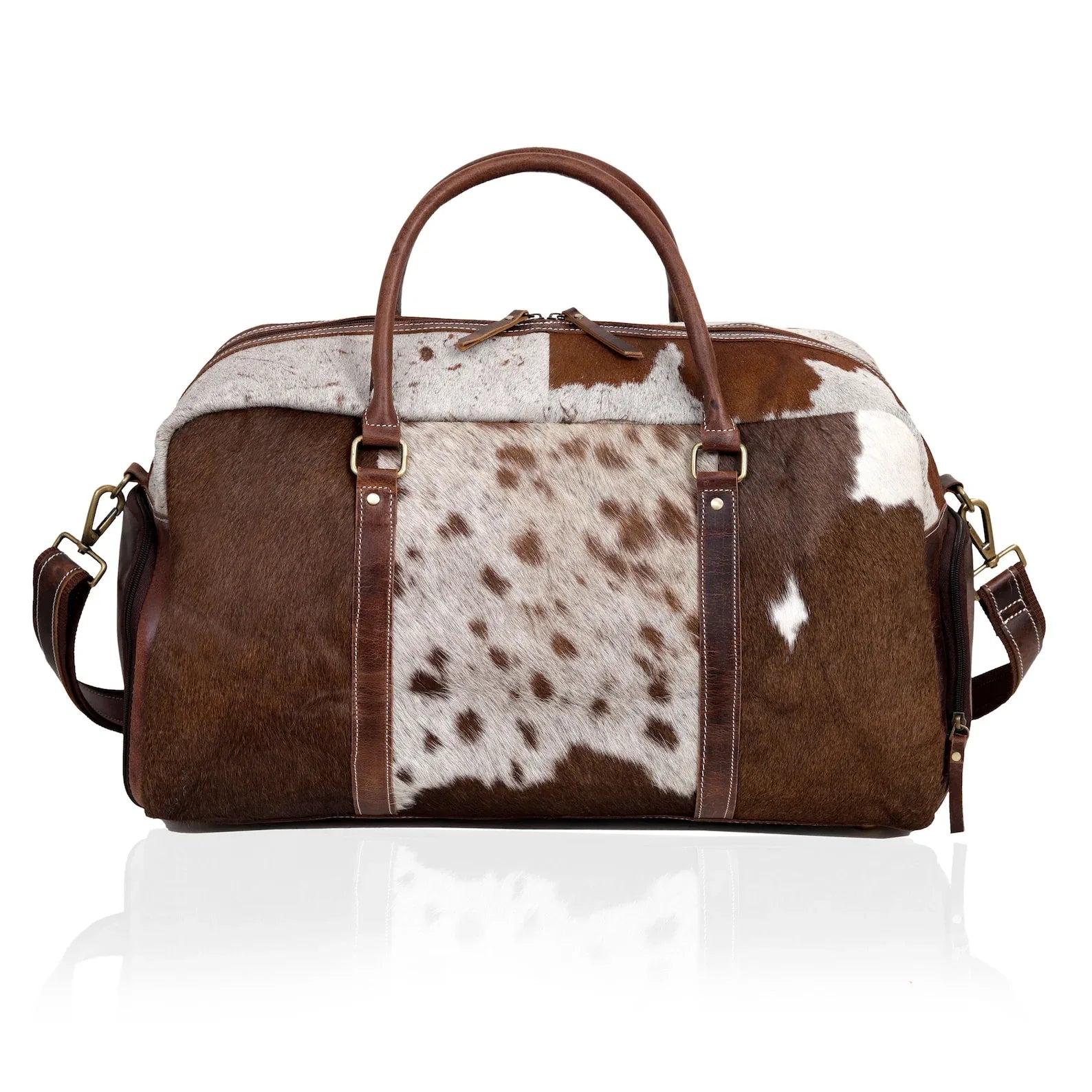 Large Exotic Cowhide Duffel Bag – Boho Living Room