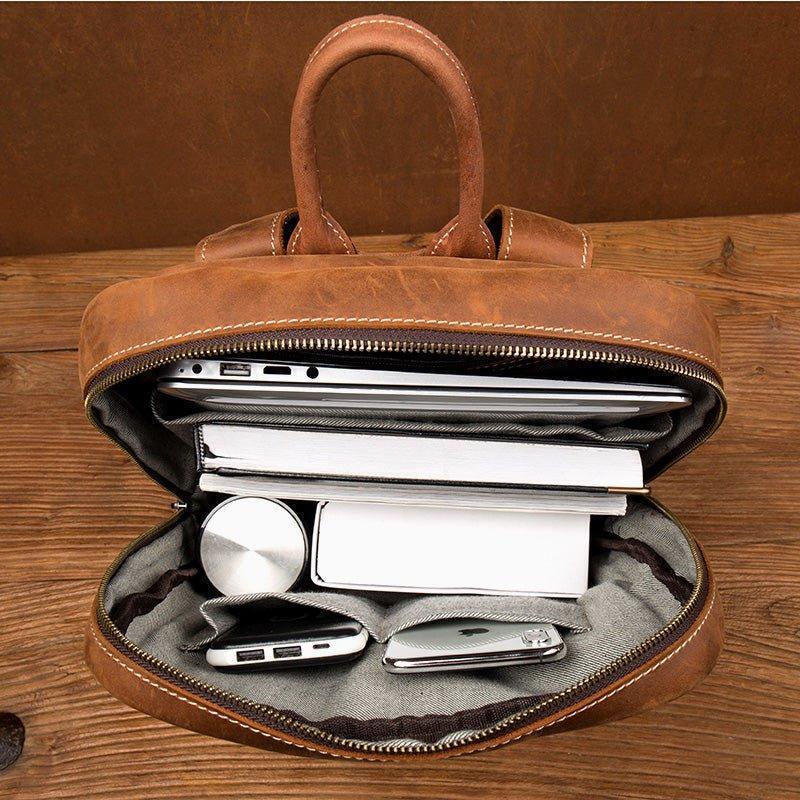 Genuine Leather Office Backpack Bag – Boho Living Room