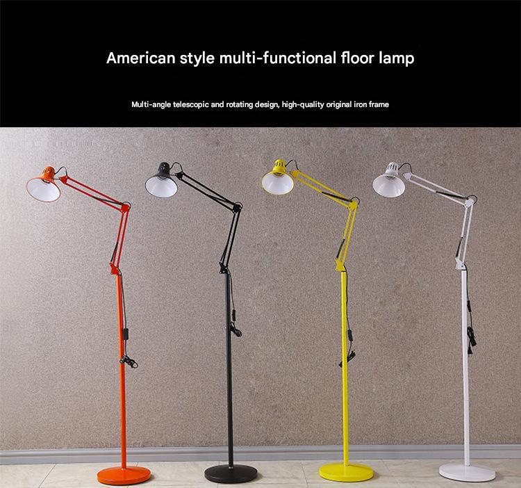 American adjustable iron floor work lamp – Boho Living Room