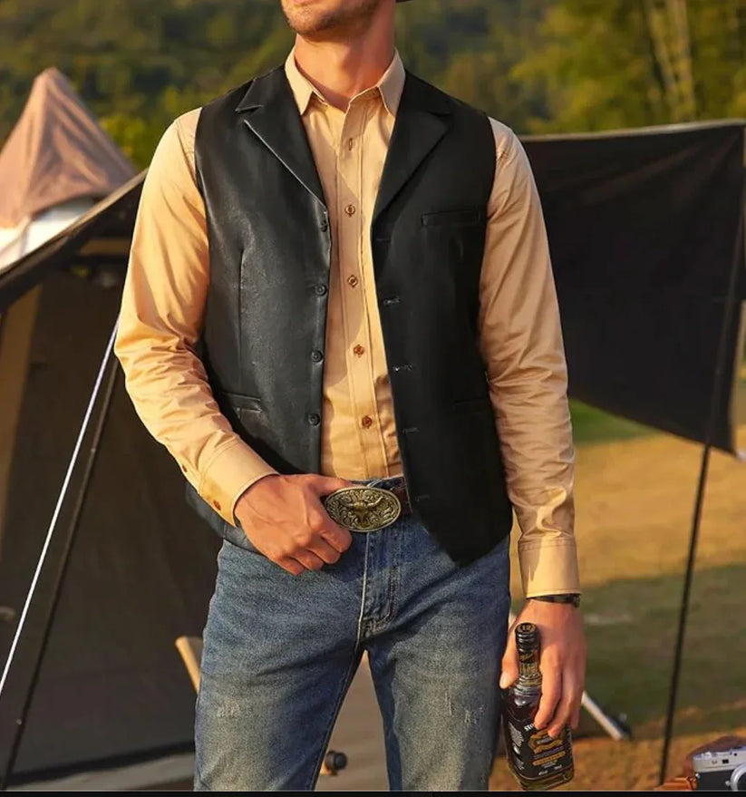 Genuine Leather Vests For Men – Boho Living Room