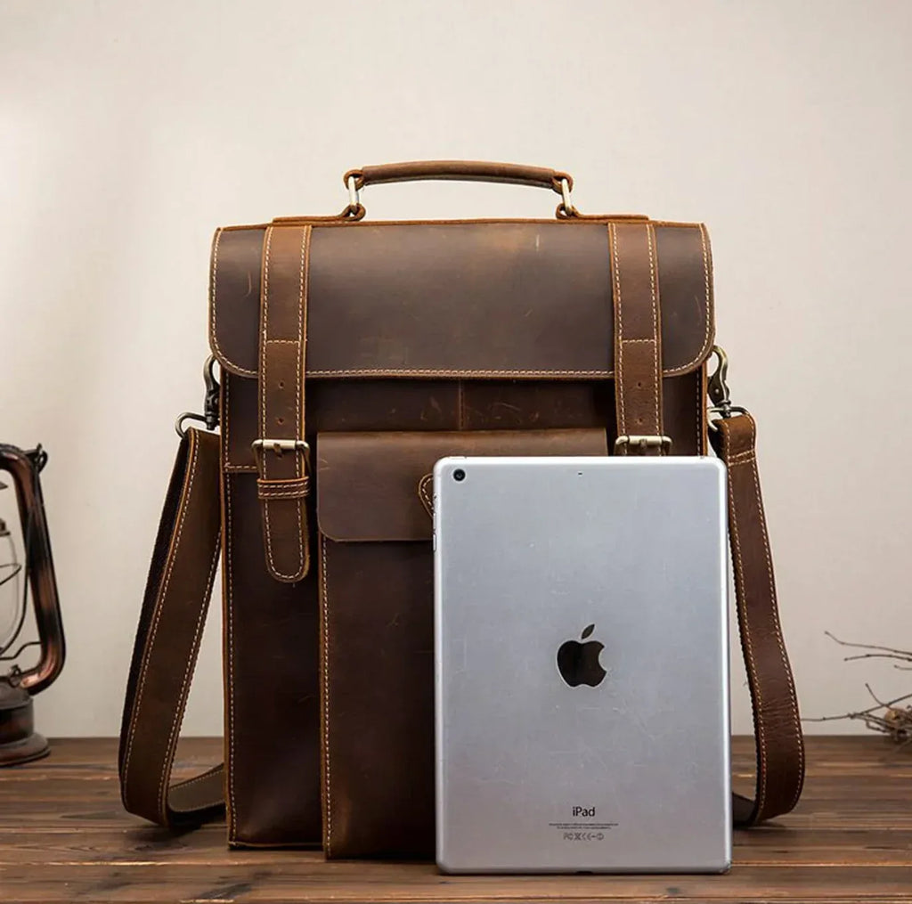 Real Leather Office Laptop Travel Backpack – Boho Living Room