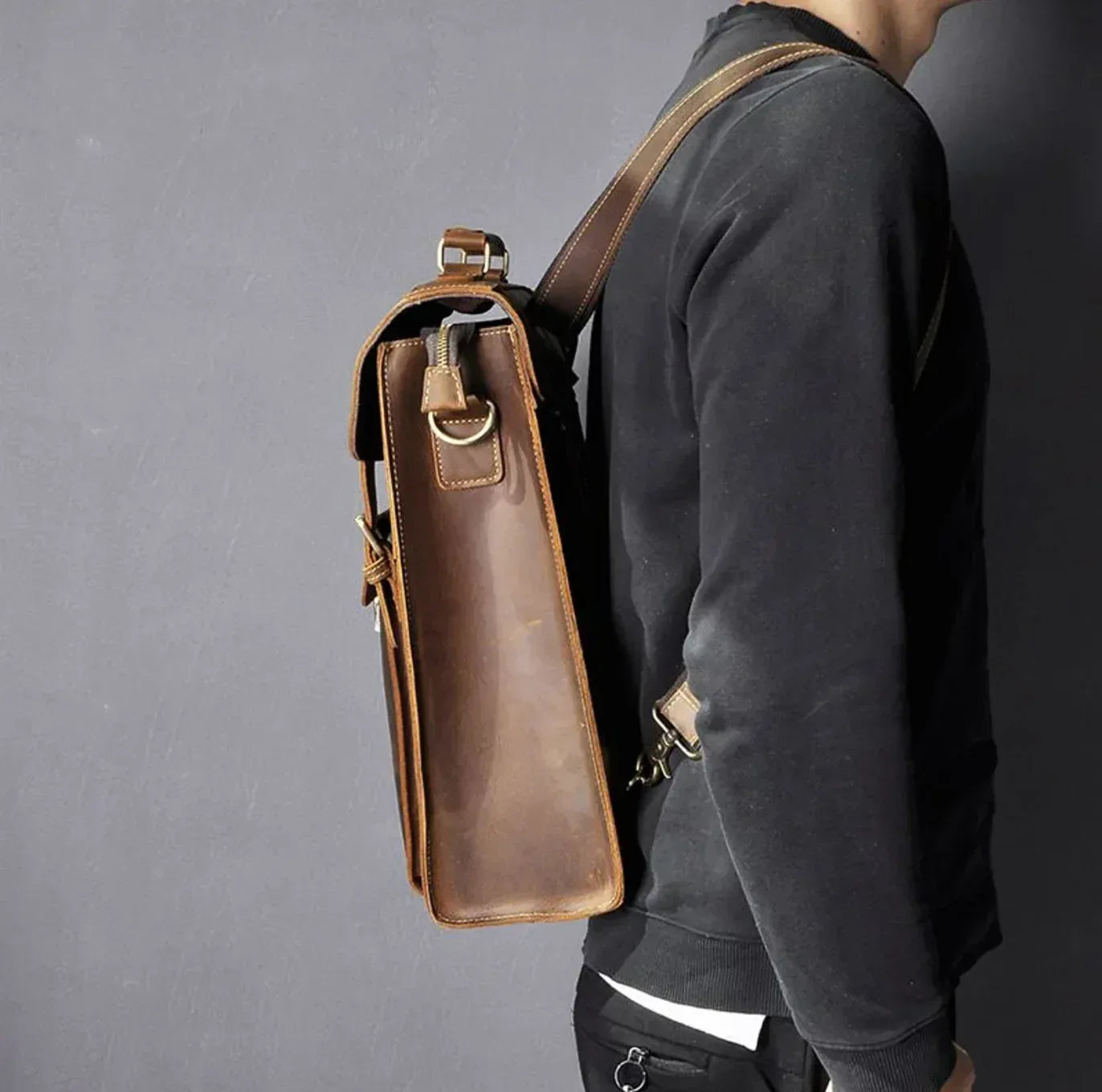 Real Leather Office Laptop Travel Backpack – Boho Living Room
