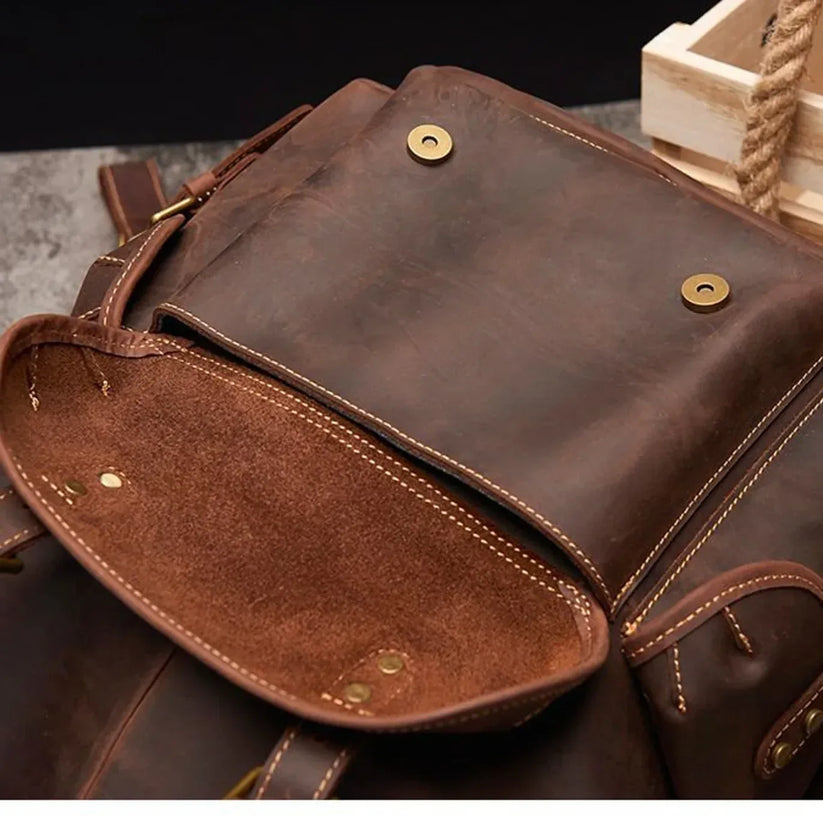 Leather Overnight Backpack Rucksack – Boho Living Room