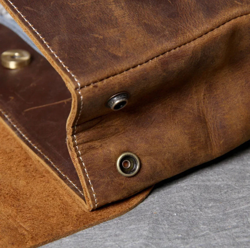 Genuine Leather Retro Backpack Bag – Boho Living Room