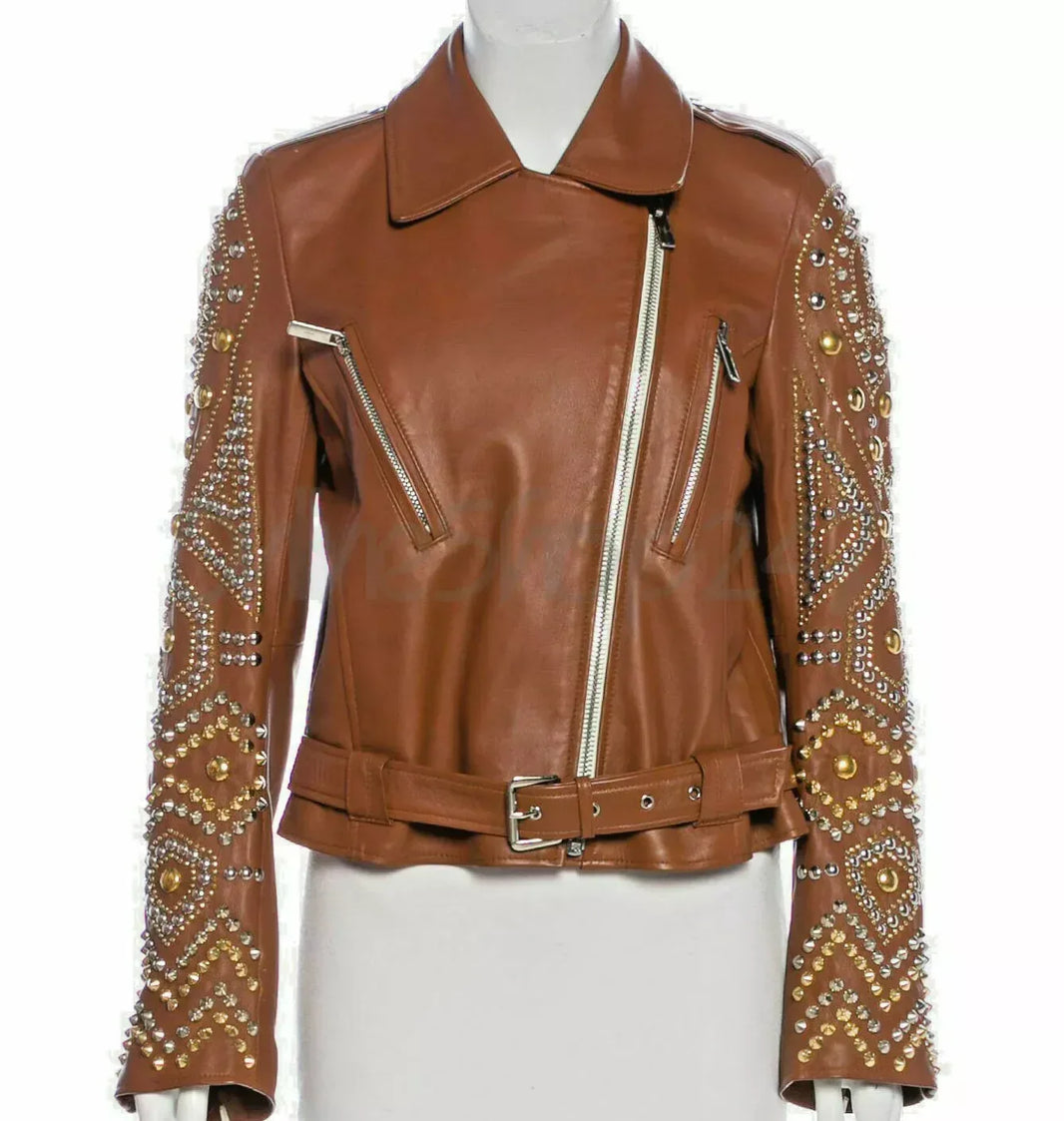 Studded Spiked Punk Rock Leather Jackets – Boho Living Room