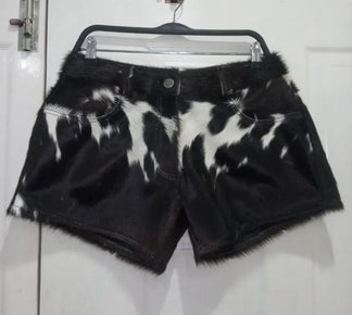 Women Cow Hide Shorts – Boho Living Room
