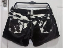 Women Cow Hide Shorts – Boho Living Room