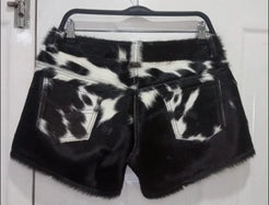 Women Cow Hide Shorts – Boho Living Room
