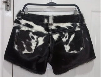 Women Cow Hide Shorts – Boho Living Room