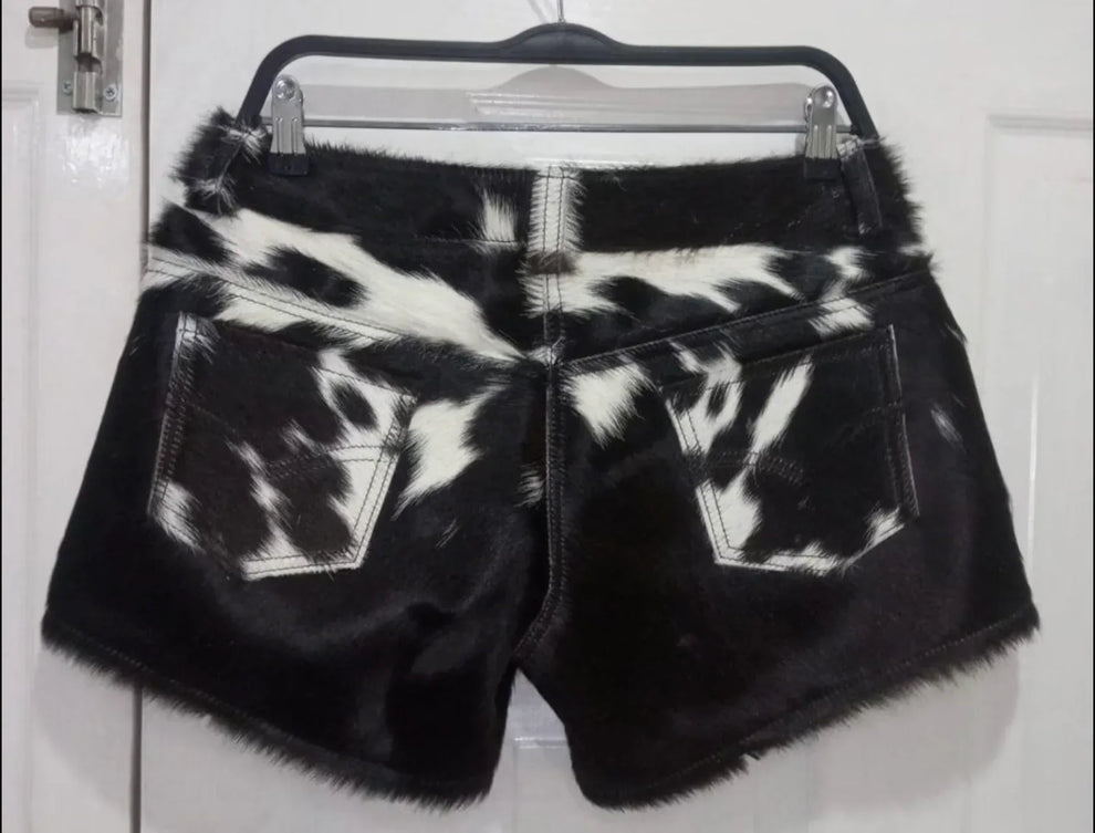 Women Cow Hide Shorts – Boho Living Room