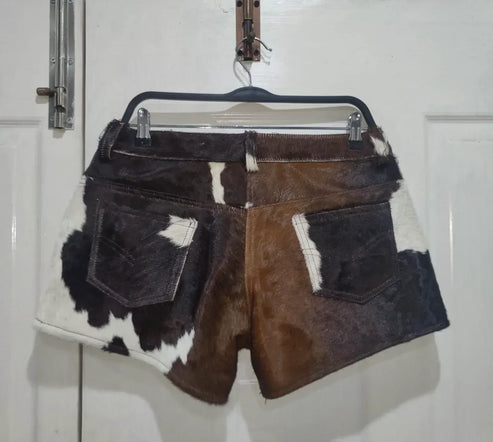 Women Cow Hide Shorts – Boho Living Room