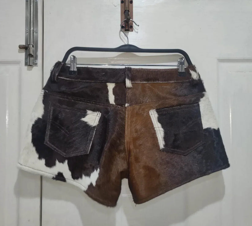Women Cow Hide Shorts – Boho Living Room