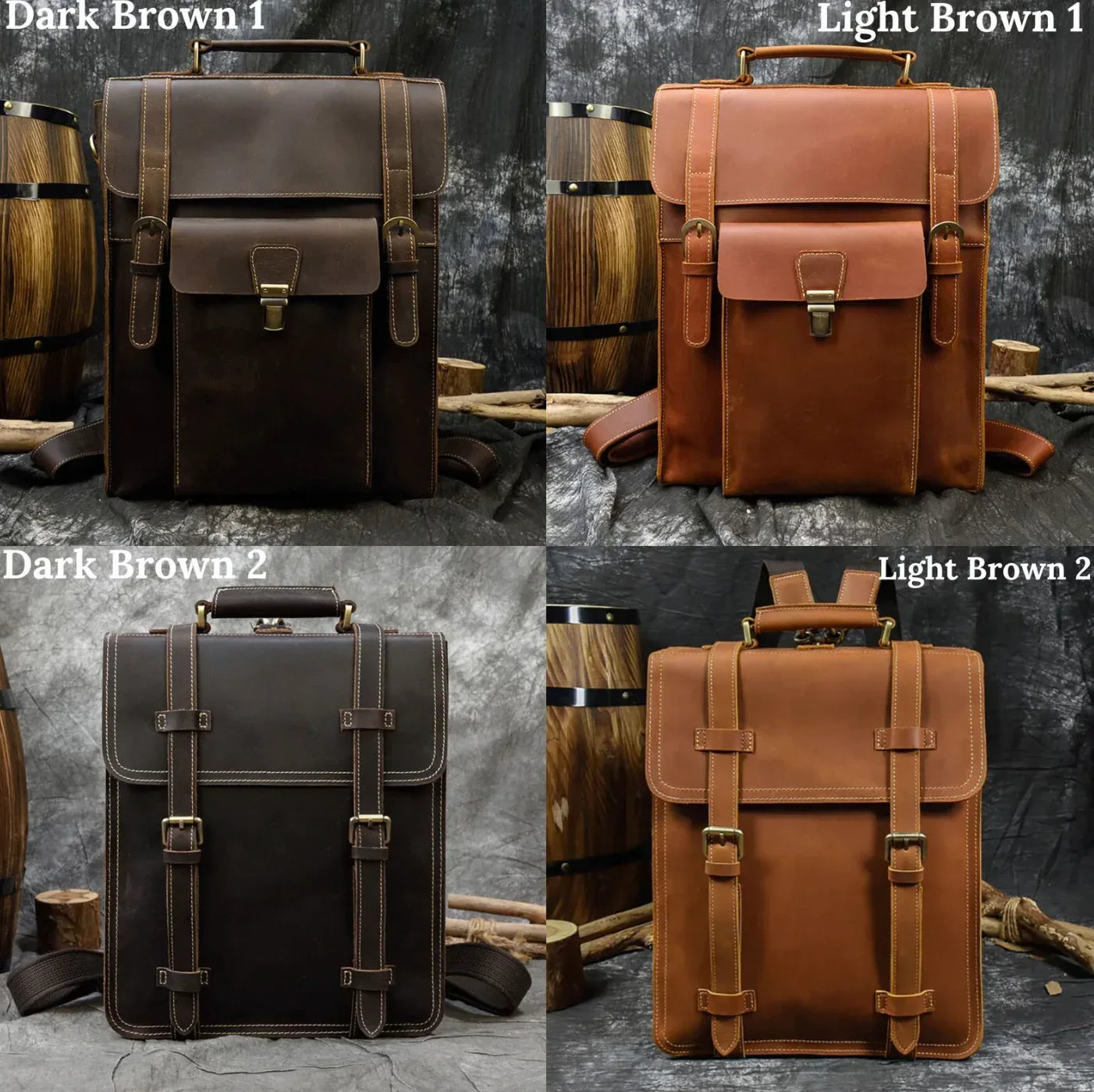 All genuine leather backpack – Boho Living Room