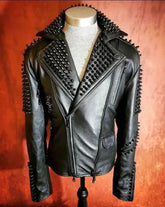 Studded Spiked Punk Rock Leather Jackets – Boho Living Room