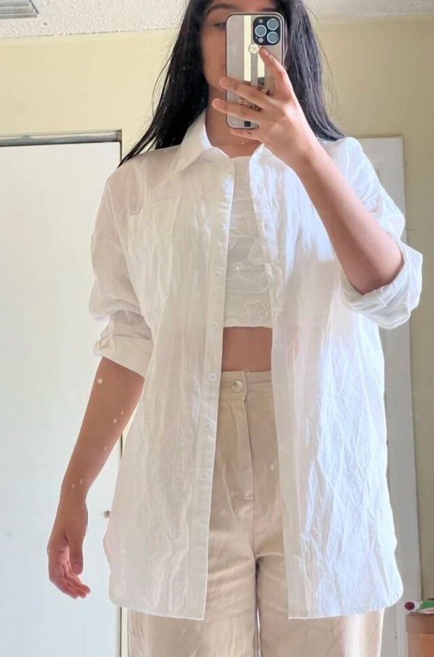 Plain White Extra Long Women's Shirt – Boho Living Room