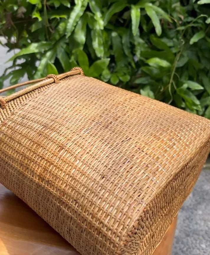 Real Natural Rattan Tote bag – Boho Living Room