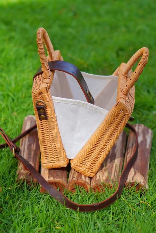 Natural Rattan Wicker Bag – Boho Living Room
