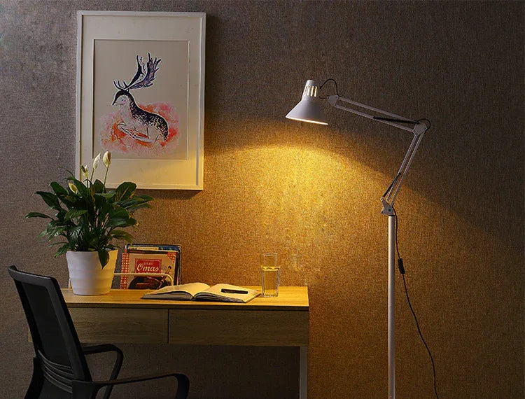 American adjustable iron floor work lamp – Boho Living Room