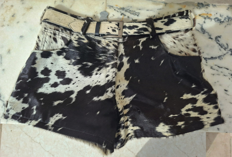 cowhide shorts for men and women – Boho Living Room