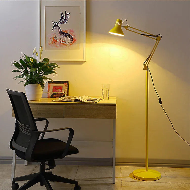American adjustable iron floor work lamp – Boho Living Room