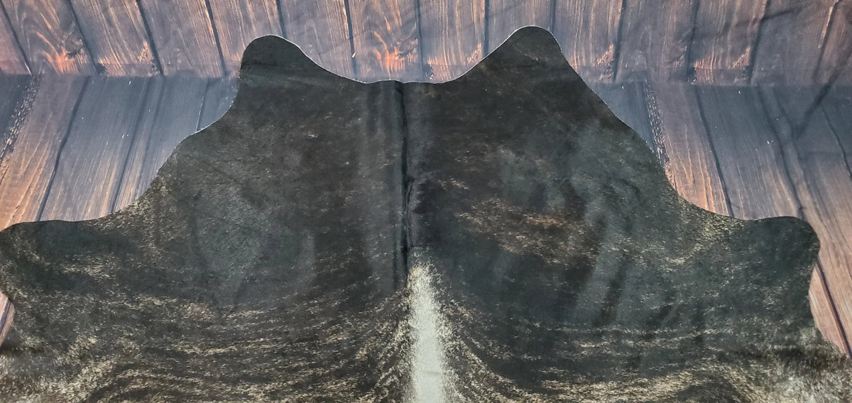 Large Dark Grey Cowhide Rug – Boho Living Room