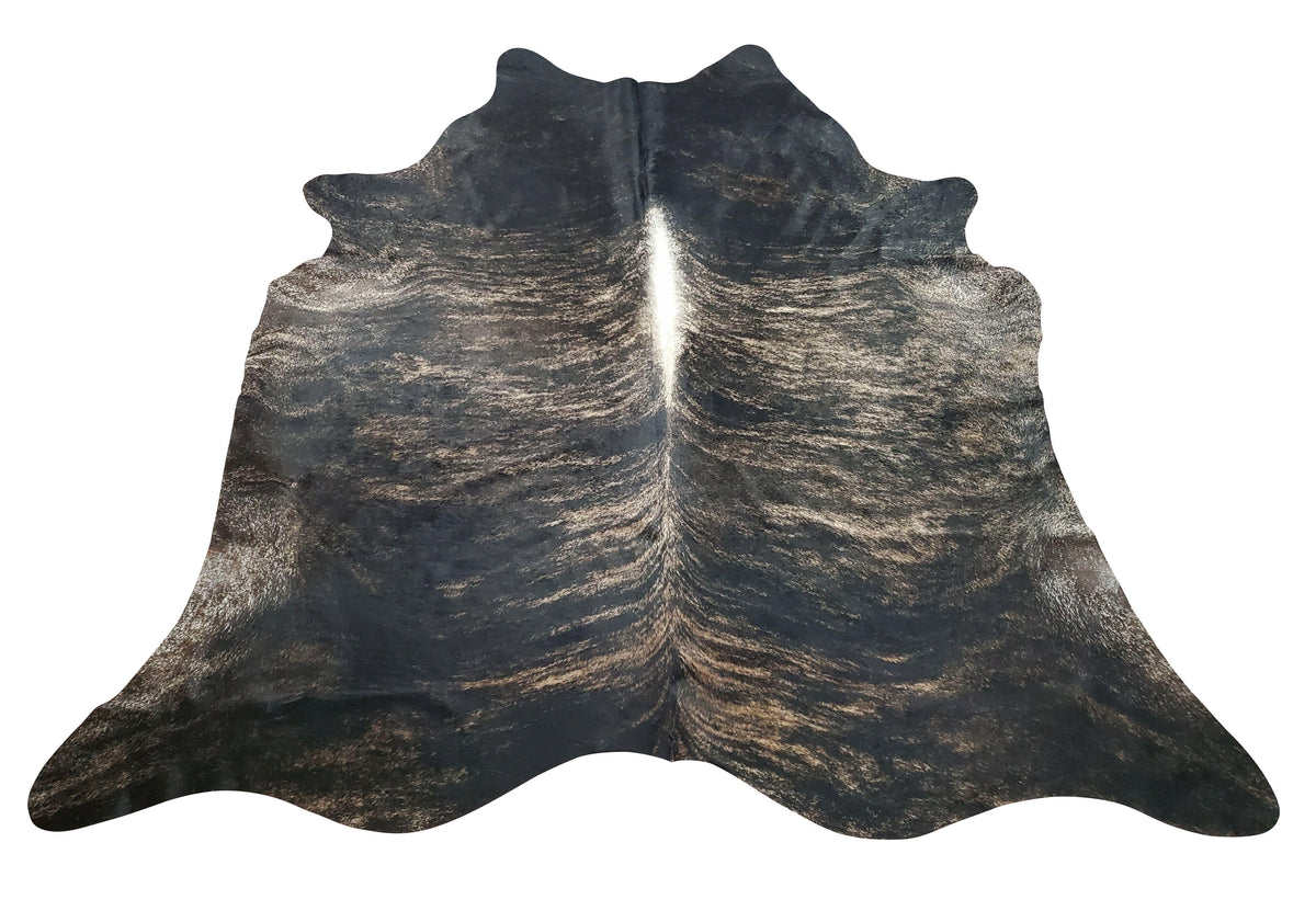 Large Dark Grey Cowhide Rug – Boho Living Room